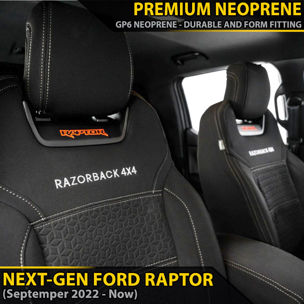 Ford Next-Gen Ranger Raptor - GP6 Premium Neoprene 2x Front Row Seat C ...