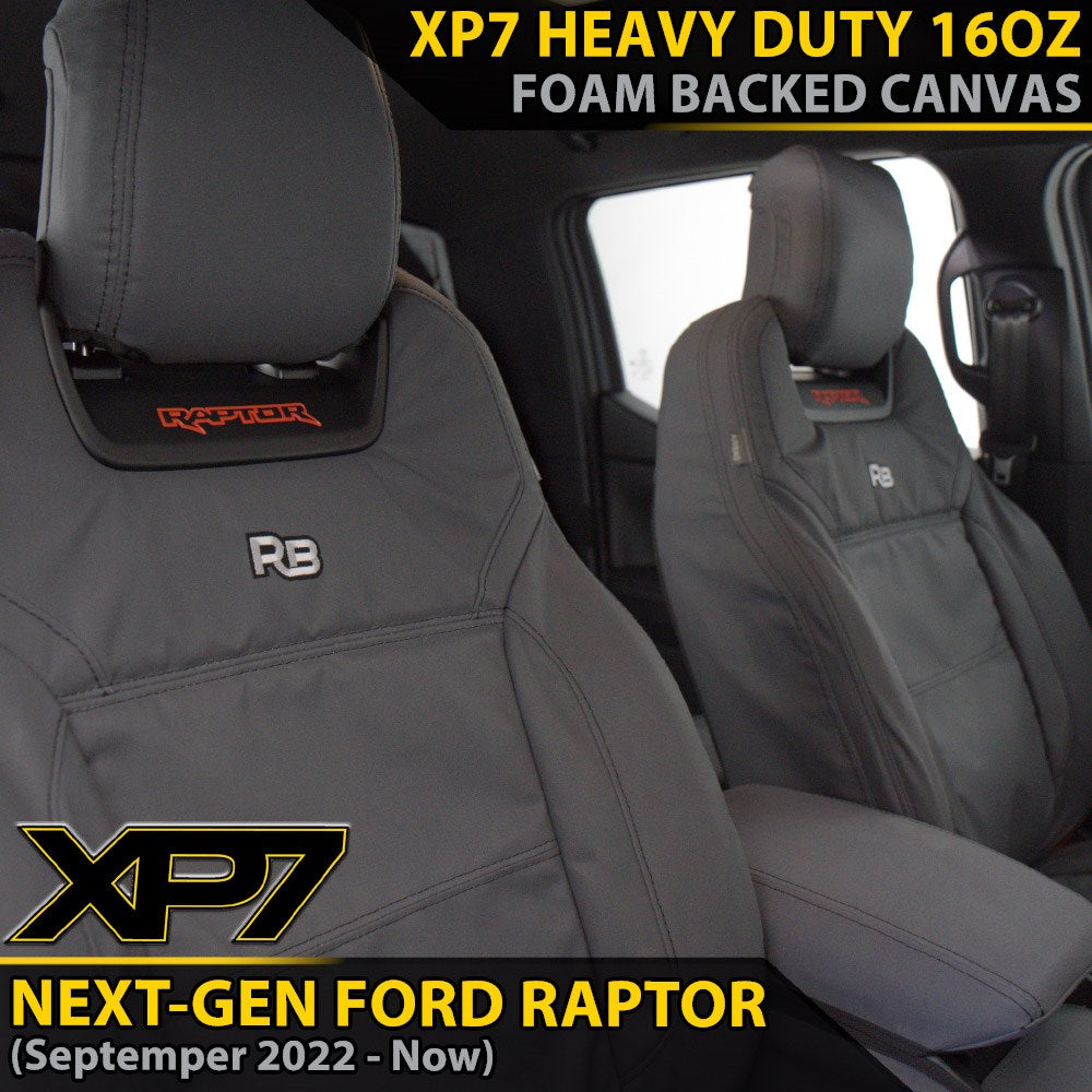 Ford Next-Gen Ranger Raptor - XP7 Heavy-Duty Canvas 2x Front Seat Cove ...