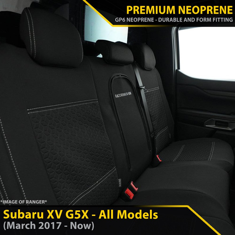 Subaru XV - GP6 Premium Neoprene Rear Row Seat Covers (Made to Order ...