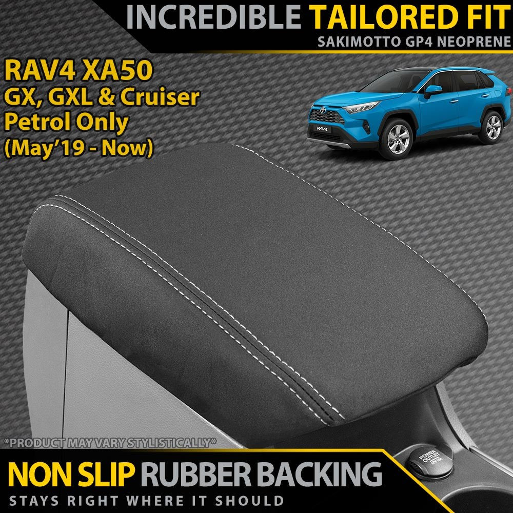 Toyota RAV4 XA50 GX/GXL/Cruiser Petrol Neoprene Console Lid Cover (In ...